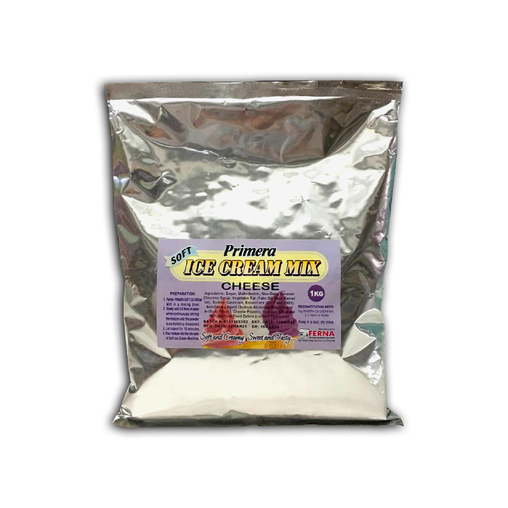 Primera Soft Ice Cream Premix - Cheese | 1Kg x 10 Packs | Dan & Liz ...